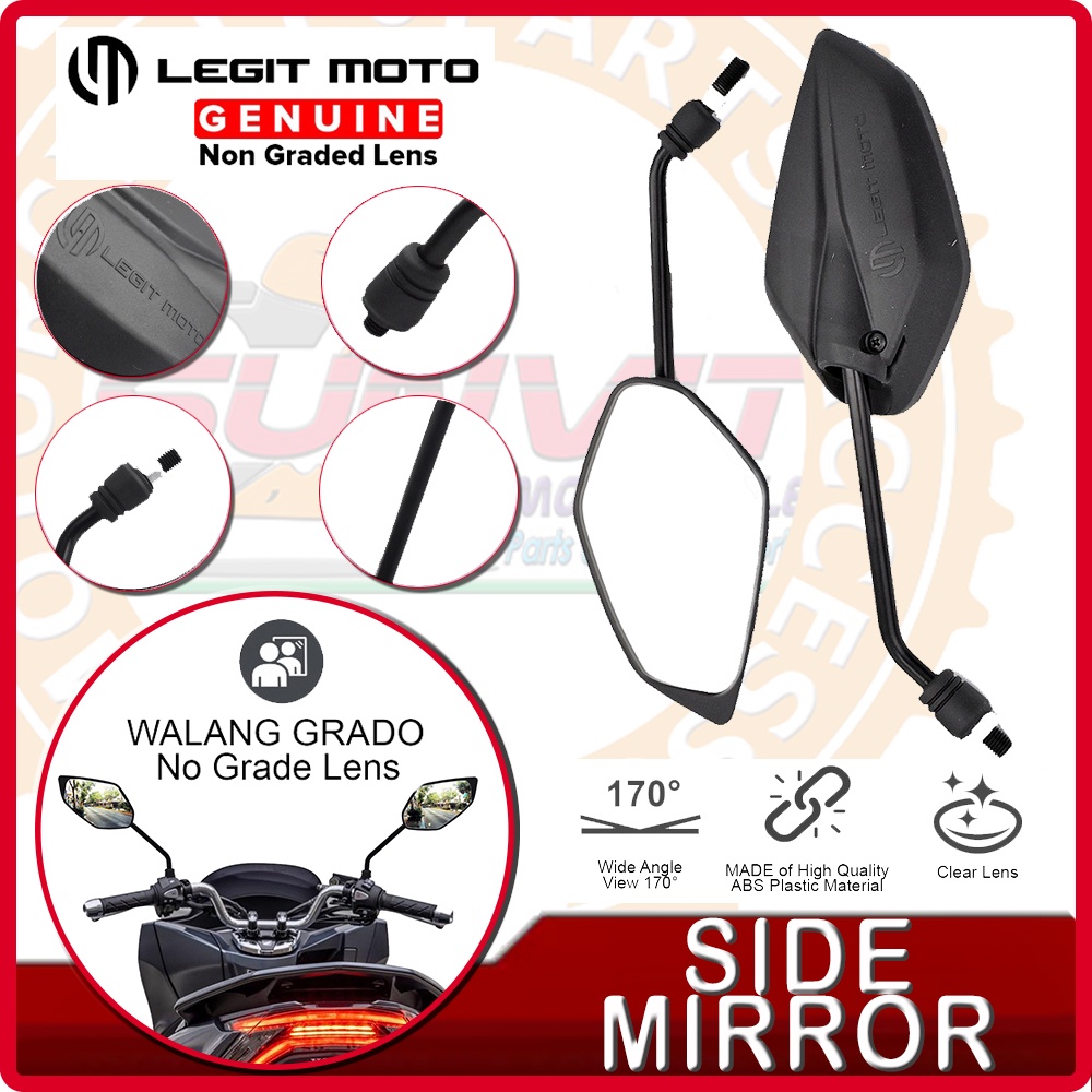 MOTORCYCLE LEGIT MOTO NON GRADE SIDE MIRROR LEAF / OVAL#3245 #3247 ...