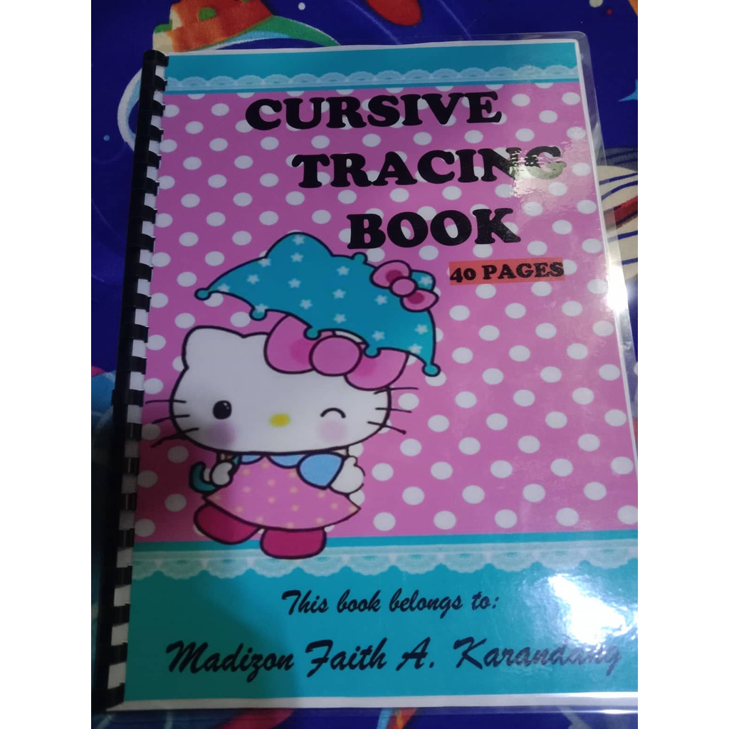 Cursive Tracing Book - A4 Size - Laminated Front&Back Cover - 40pages ...