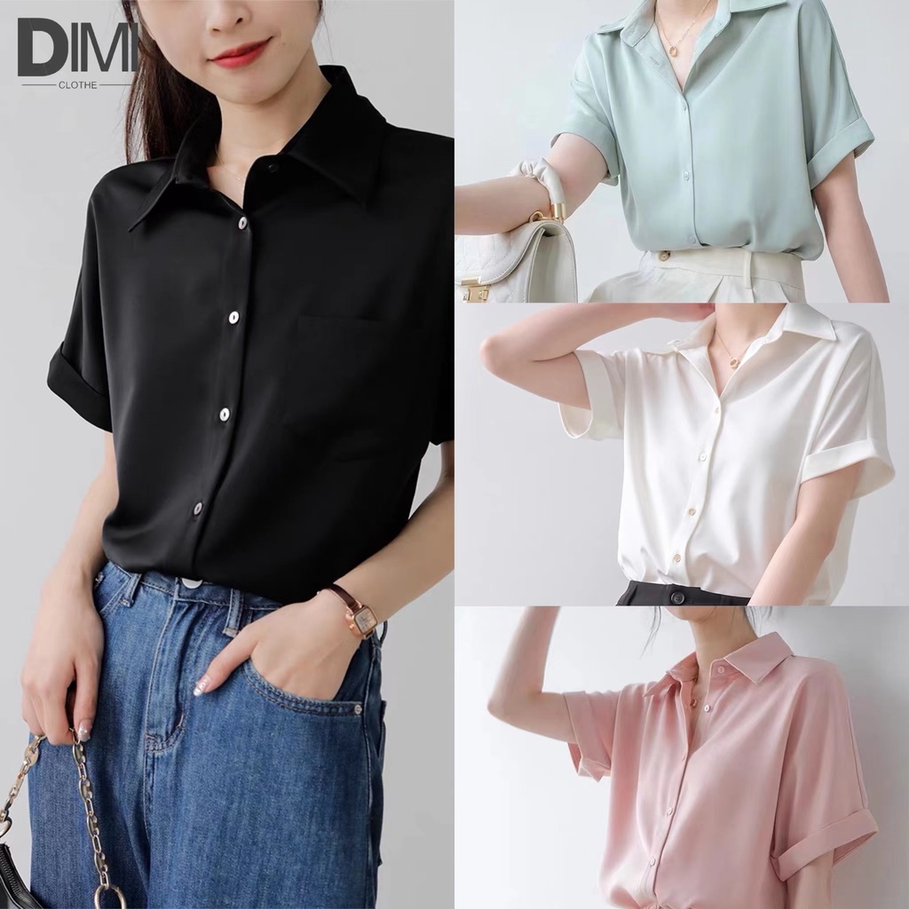 【24H Delivery】 Blouse For Women Short Sleeve Summer formal blouse ...