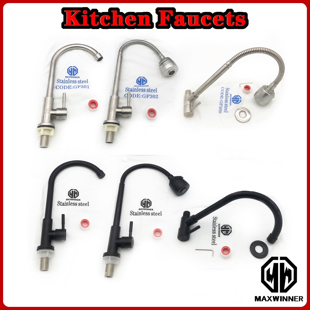 Stainless steel Kitchen Faucets Single Cold Kitchen Washing Balcony ...