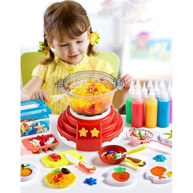 DIY Hotpot Maker Water Spirit for Kids Pretend Play Cooking Set ...