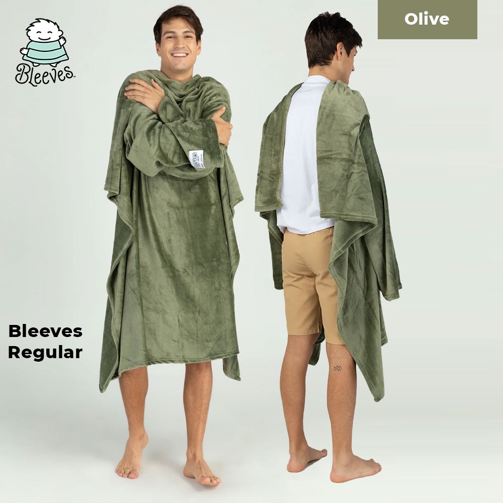 Bleeves® | Olive (Bleeves Regular Size) unisex wearable blanket with ...