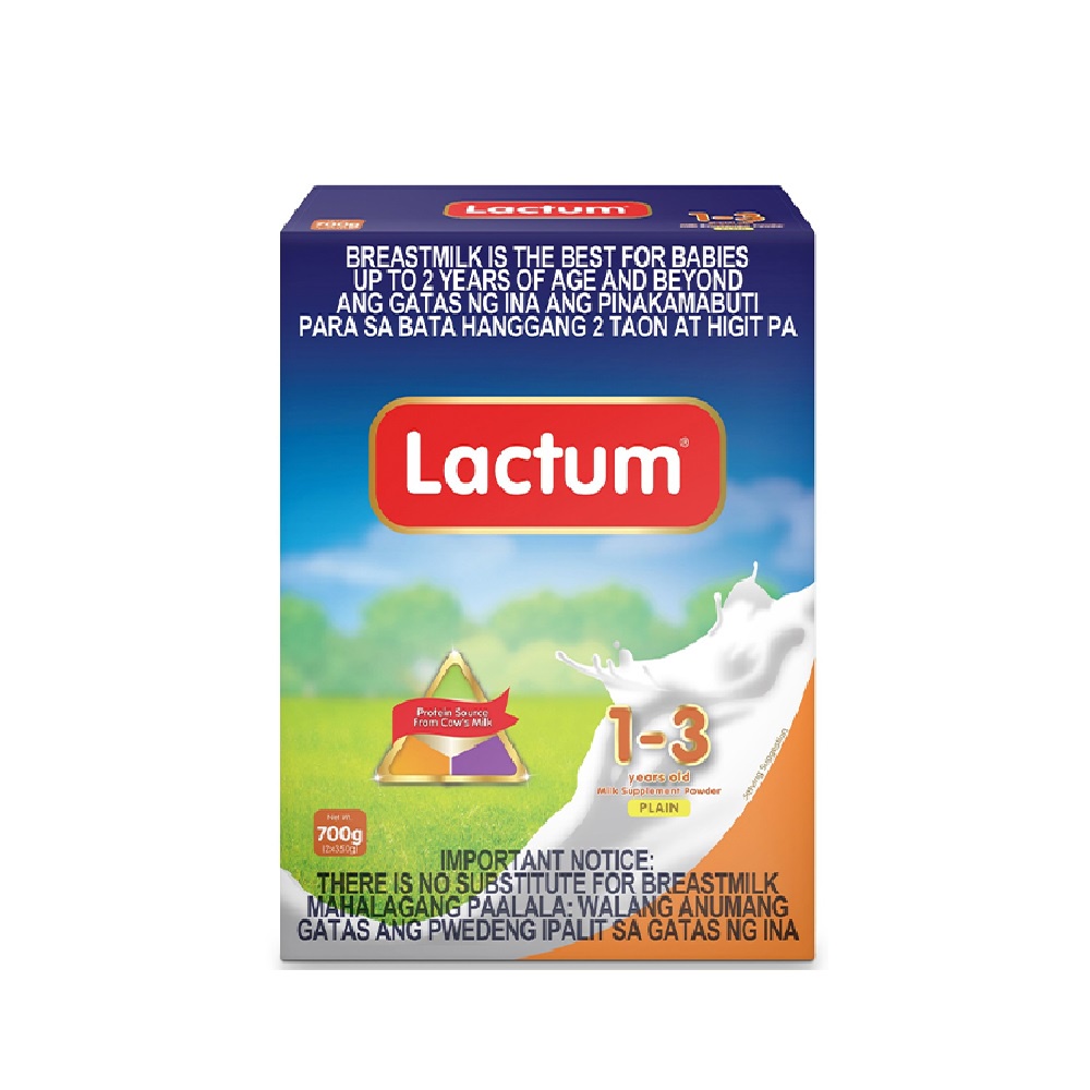 Lactum for 1-3 Years Old 700g Plain Milk Supplement Powder | Shopee ...
