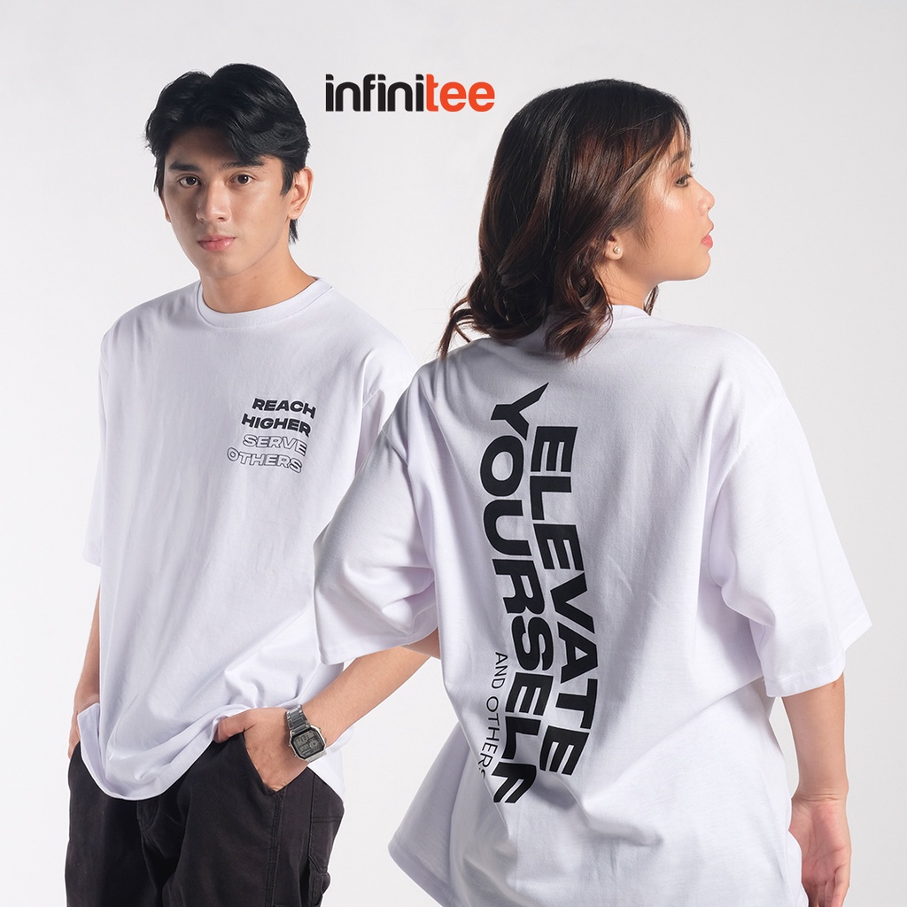 Infinitee Elevate Oversized T Shirt For Men Women Oversize White Plus Size Shirt Top Tops Tshirt ...