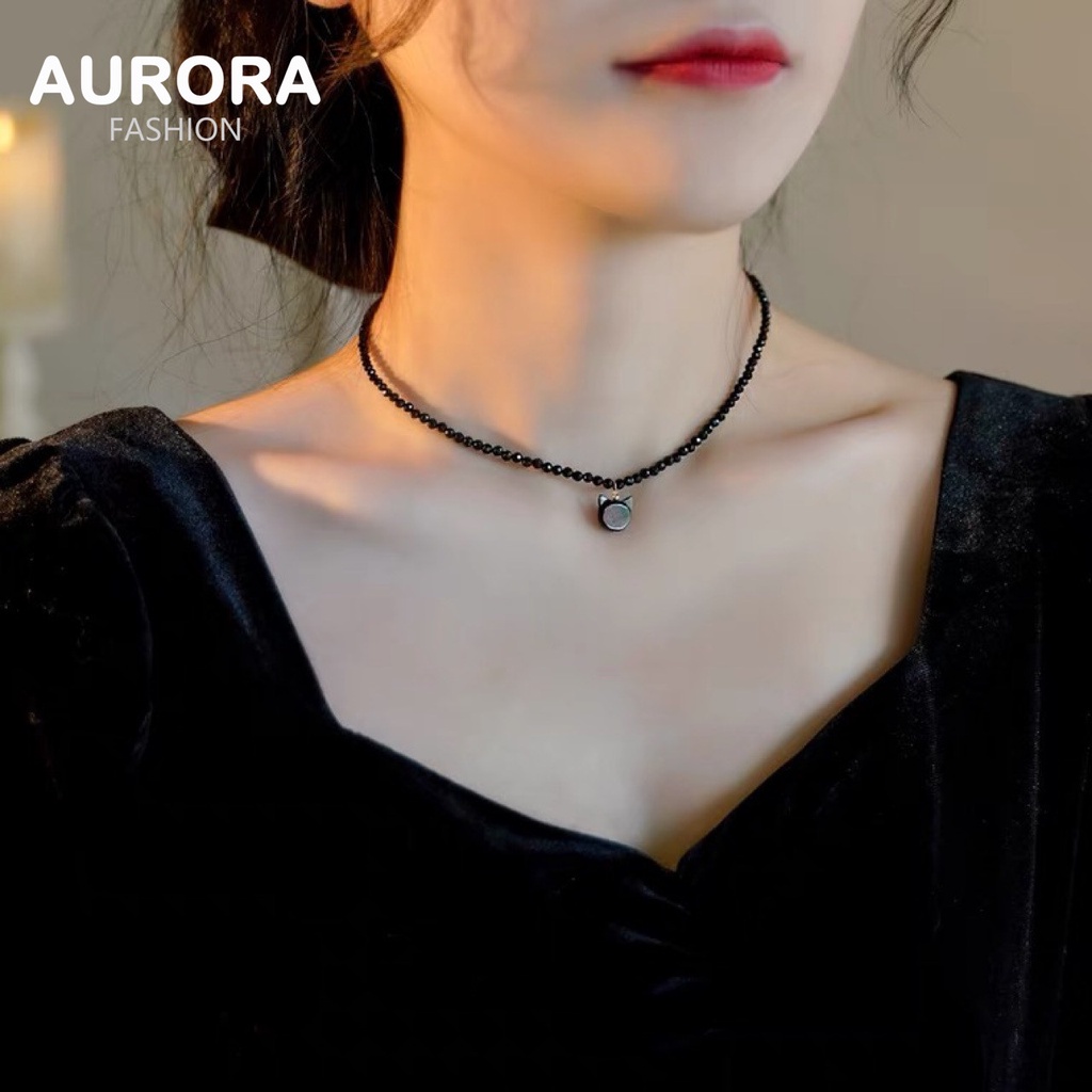 Aurora Plated 18K Gold Super Shiny Cute Black Cat Austria Crystal ...