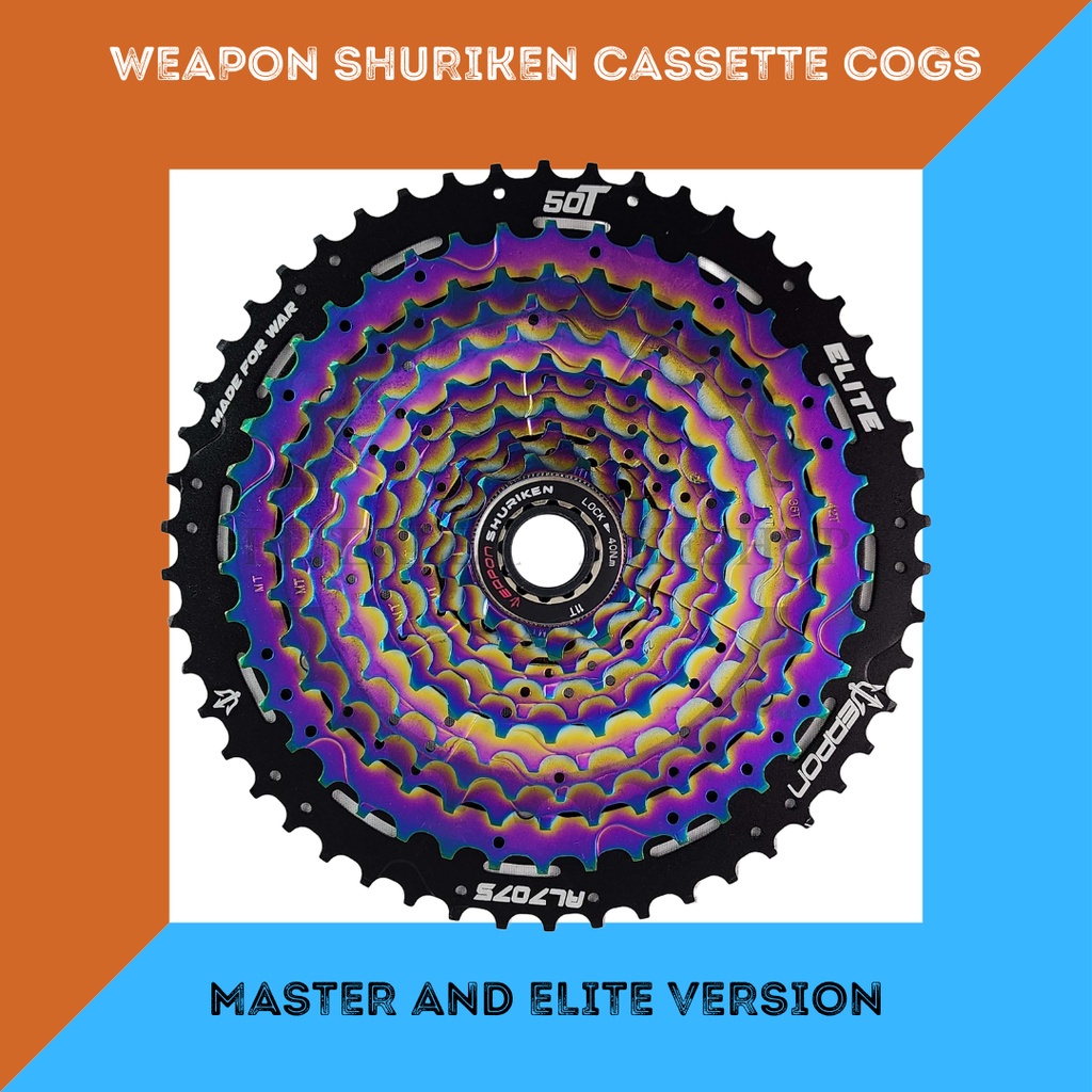 8 / 9 / 10 / 11 /12 SPEED WEAPON SHURIKEN CASSETTE COGS MASTER AND ...