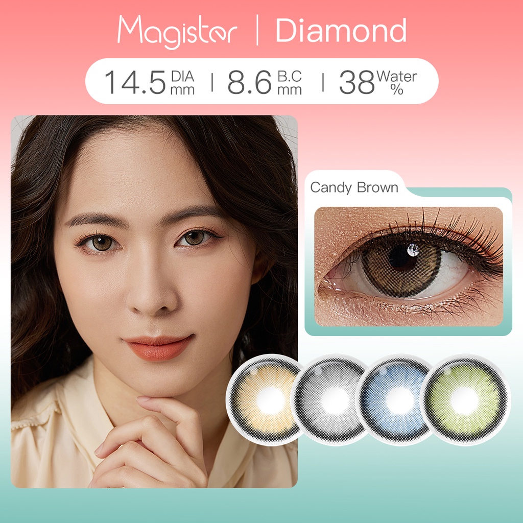 Magister Contact Lens Diamond Series Soft Women Makeup 14.5 mm Yearly ...