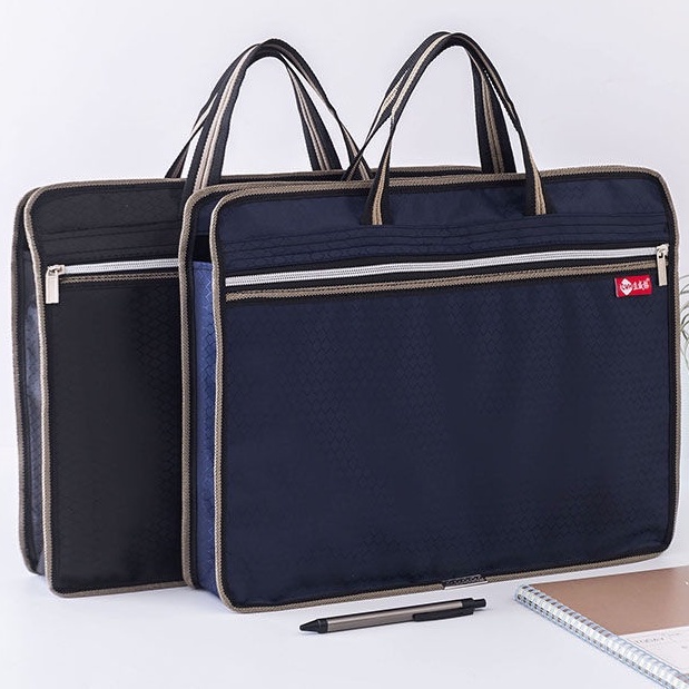 Document Bag Oxford Cloth Briefcase Leather File Bag Business Briefcase ...