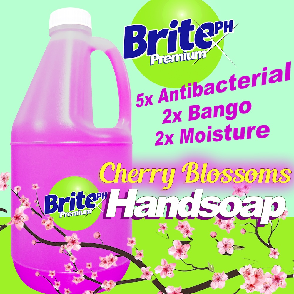 BritePH Premium Antibacterial Liquid Handsoap Cherry Blossoms (Sakura ...