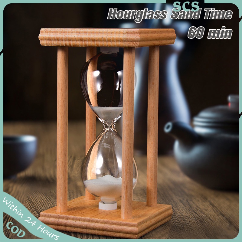 Creative Hourglass Timer 60 Minute Wooden Sand Timer for Home Desk ...
