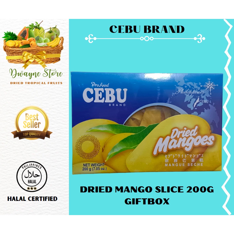 DRIED MANGO SLICE 200G GIFTBOX , CEBU BRAND | Shopee Philippines