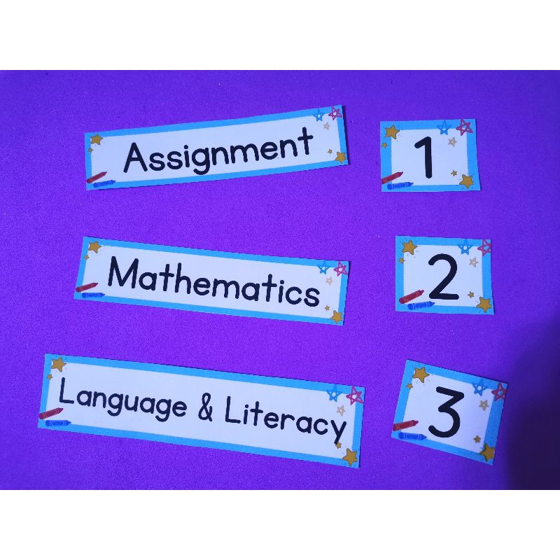 STICKER LABEL - Subject Sticker, Number Sticker, Name Sticker (Pink ...