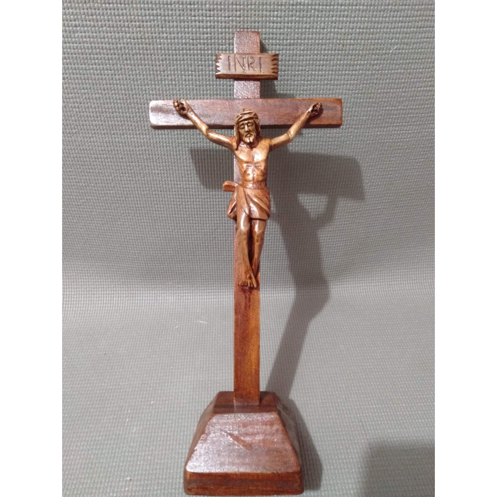 Crucifix with base (wood) | Shopee Philippines