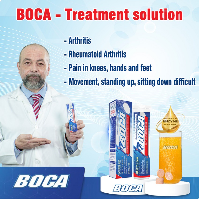 BOCA EFFERVESCENT TABLETS - Boca Osteoarthritis, Boca for joint pain ...
