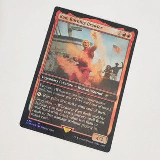 MTG Card Foil KEN, BURNING BRAWLER Secret Lair Street Fighter Magic the ...