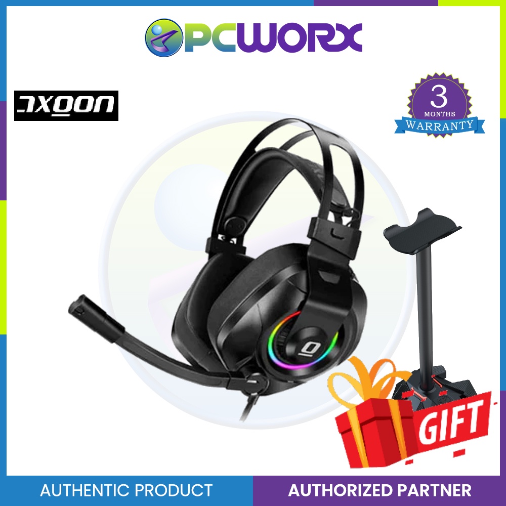 Axgon AXGH1V1 7.1 Gaming Headset Black with FREE Headset Stand | Shopee ...