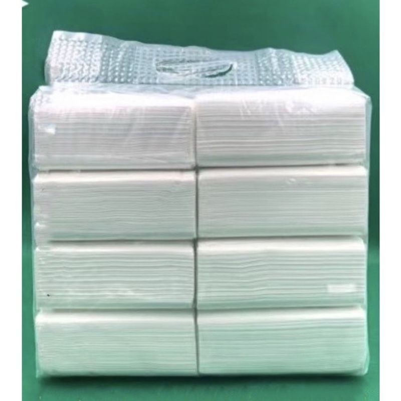 FACIAL TISSUE 3-ply interfolded tissue virgin pulp 8 packs per bag ...