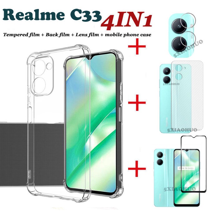 (4in1) For OPPO Realme C33 C35 C30 C25S C25 C21Y C11 full-screen ...