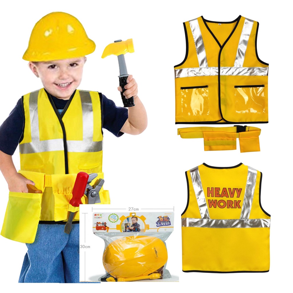 Little Engineer Vest 15-Piece Set Performance Costume Toy Maintenance ...