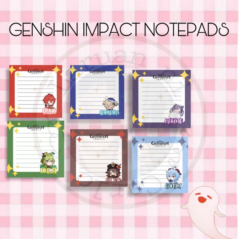 Genshin Impact : Notepads PT.2 | Shopee Philippines
