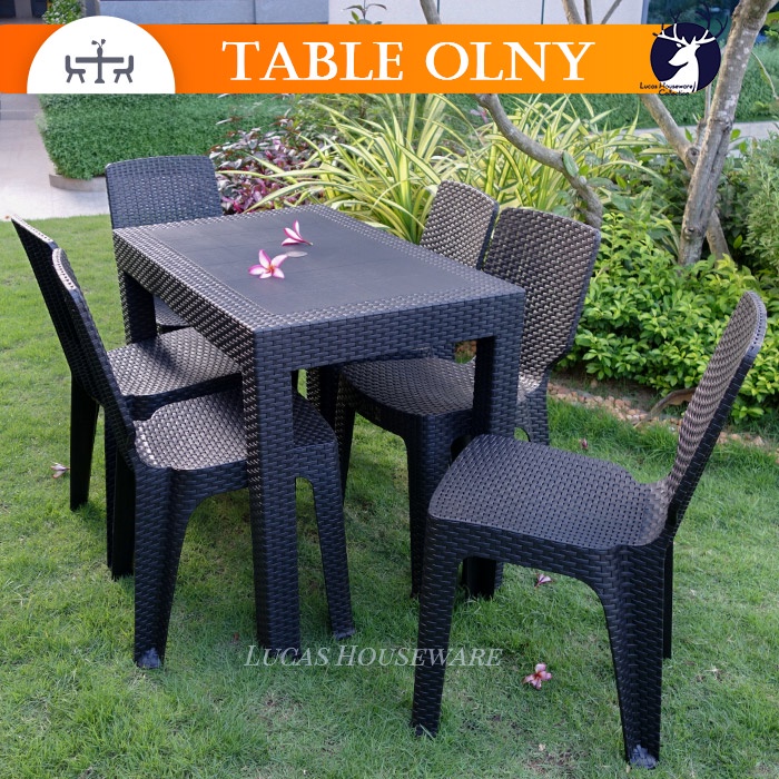 RATTAN DINING TABLE 30X48 RATTAN TABLE / STURDY RECTANGULAR OFFICE ...