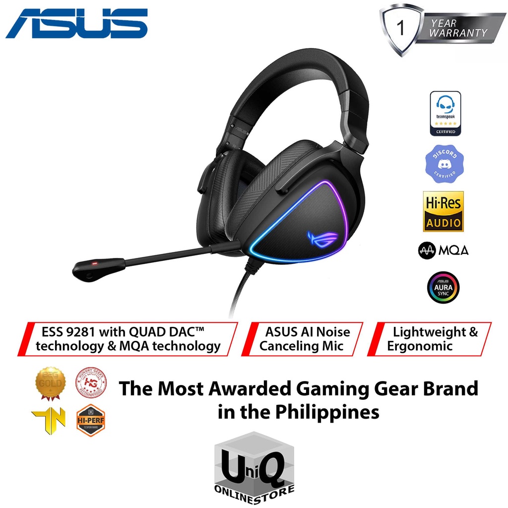 ASUS ROG Delta S Gaming Headset w/ USB-C, Ai Powered Noise-Canceling ...
