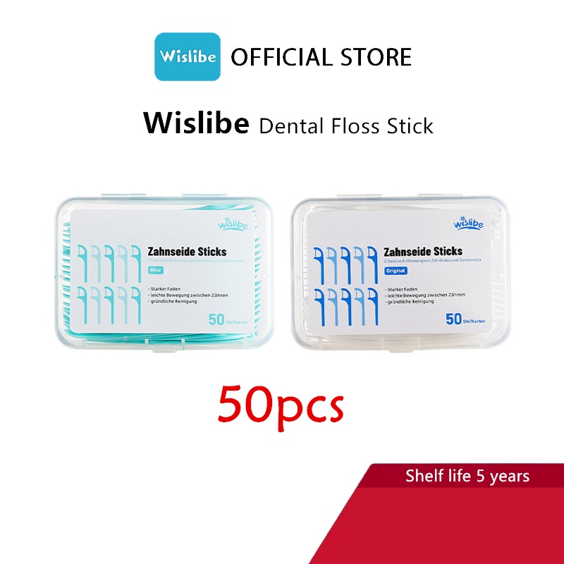 Wislibe Dental Floss Stick Flat Wire Bow Toothpick Stick Tooth Gap ...