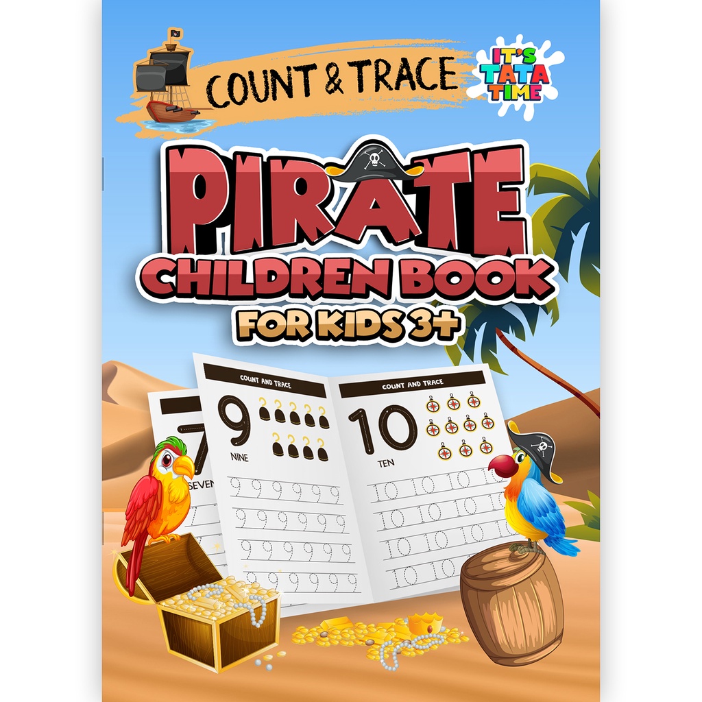 Pirate Children Book - Count and Trace Numbers For Kids Ages 3 ...