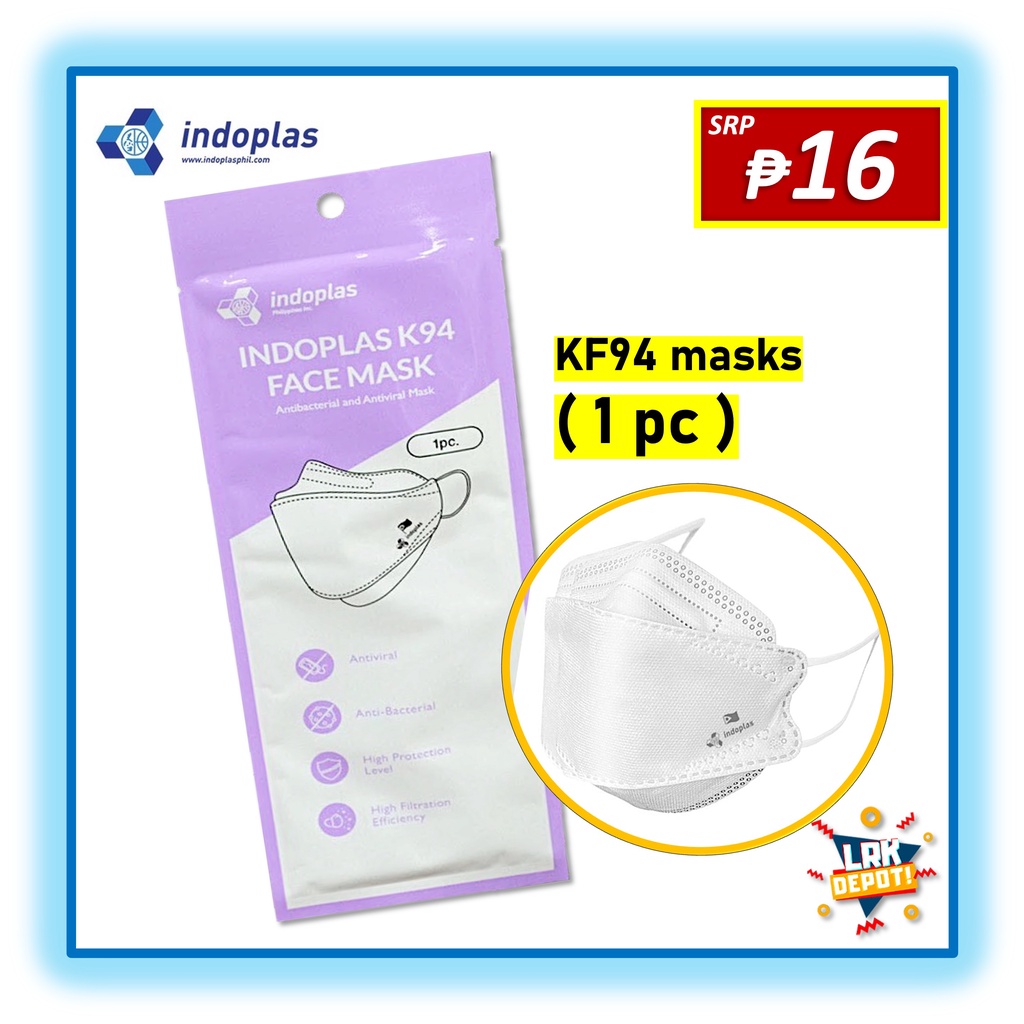 Indoplas KF94 Disposable Face Masks (FDA Registered) - 1 pc | Shopee ...