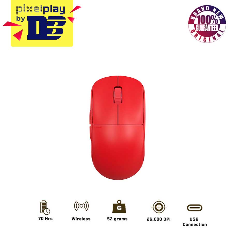 Pulsar X2 Mini Symmetrical Wireless Gaming Mouse (All Red Edition ...
