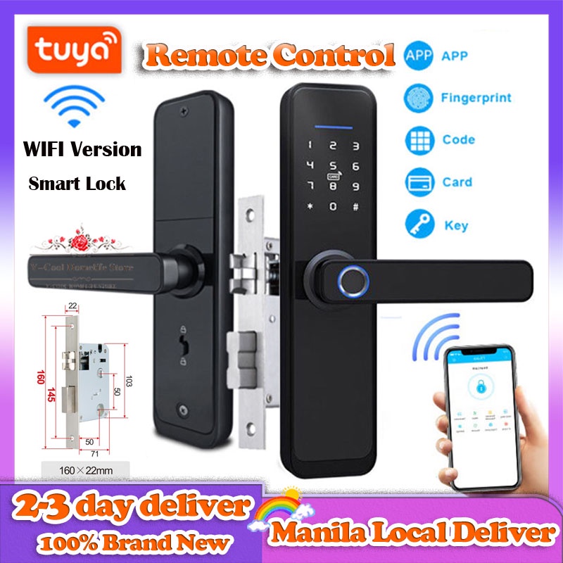 TUYA 9in1 Smart Door Lock Anti-Theft Fingerprint Digital Password Lock ...
