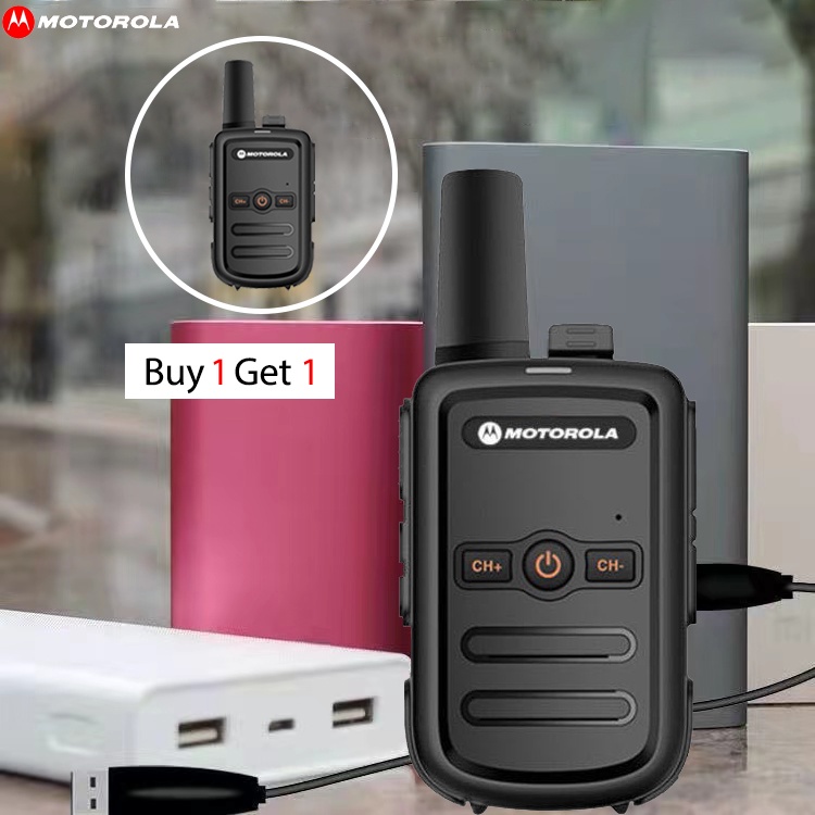 Buy 1 Get 1 Motorola Walkie Talkie 400-470MHz UHF Radio 16 Channel ...