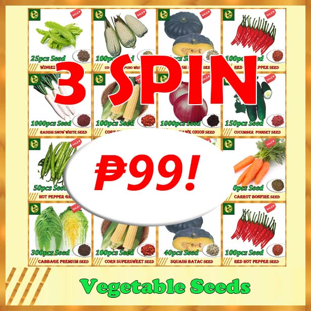 Vegetable Seeds - 3 spin equals 3 packs | Shopee Philippines