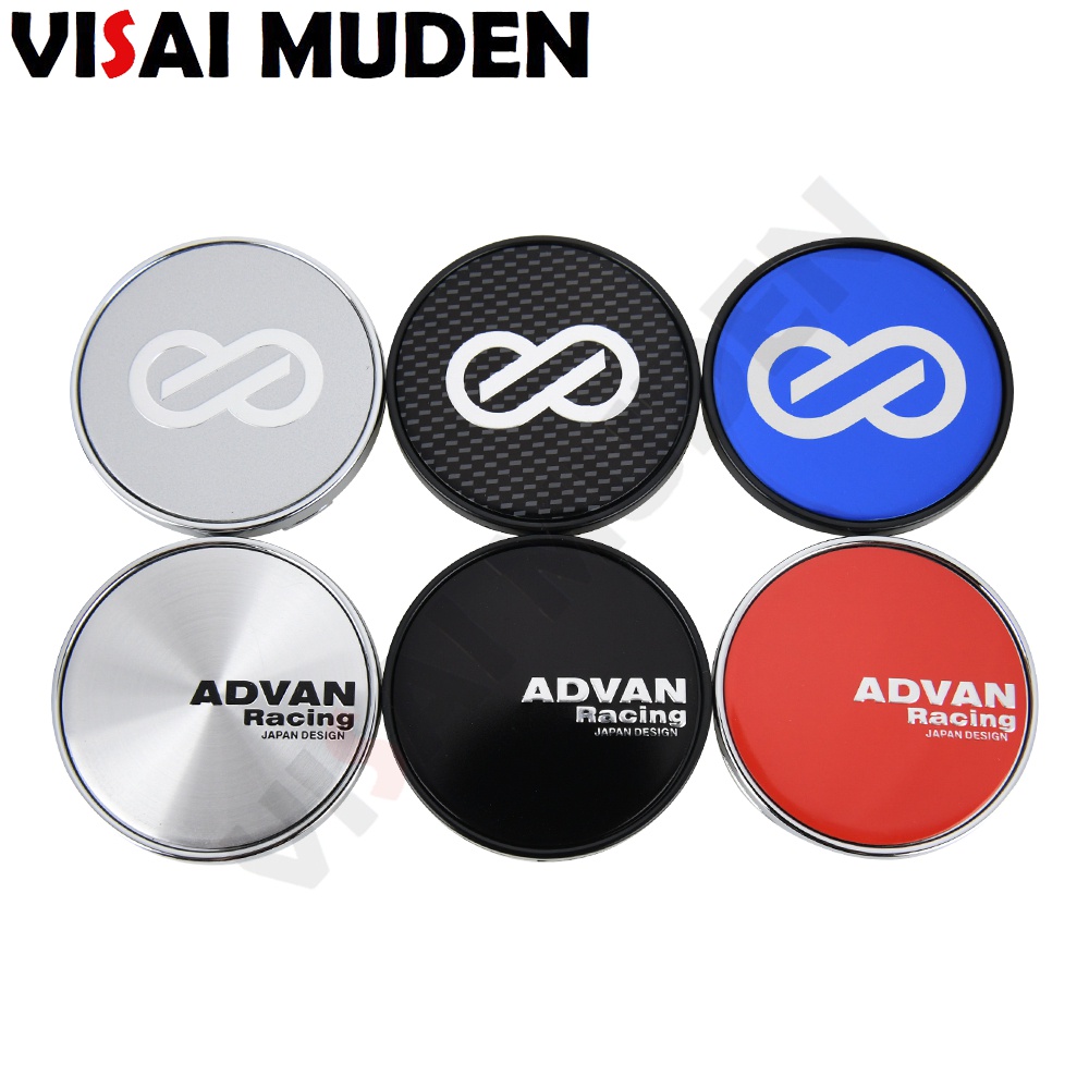 4PCS OD 54MM / ID 49MM Wheel Cap ADVAN ENKEI Emblem Rim Cover Cap Wheel ...