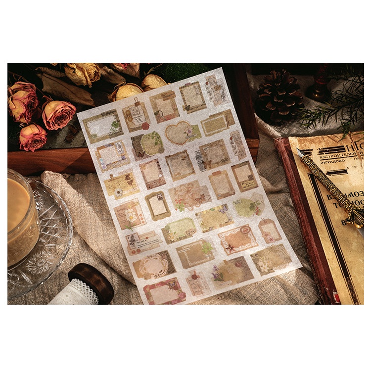 ENWEI 1 Pc [Miss Your Poem Series] Vintage Journal Stickers Washi Paper ...
