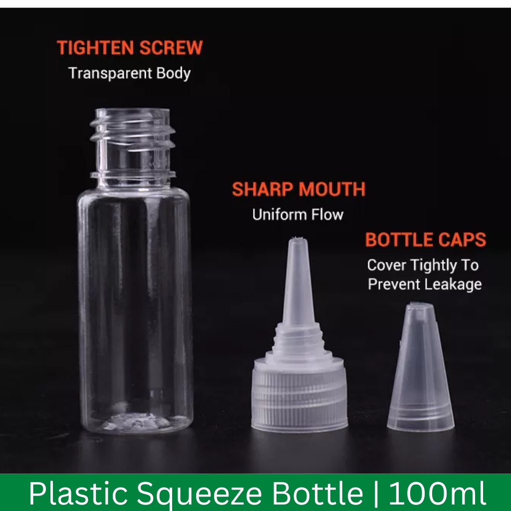 Plastic Bottle with Nozzle | Pet Bottle | Clear Bottle 100ml | Shopee ...