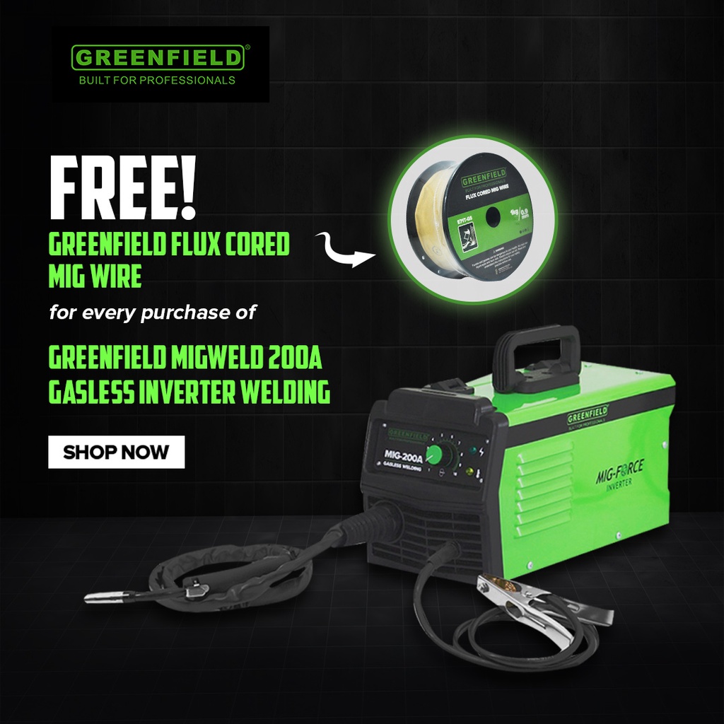 Greenfield Migweld 200A Gasless Inverter Welding | Shopee Philippines