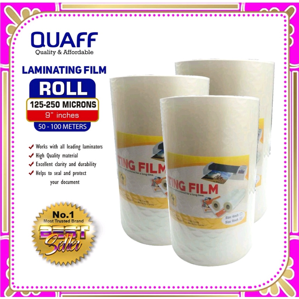 125micron / 250micron QUAFF Hot Process Laminating Film Roll 4inches ...