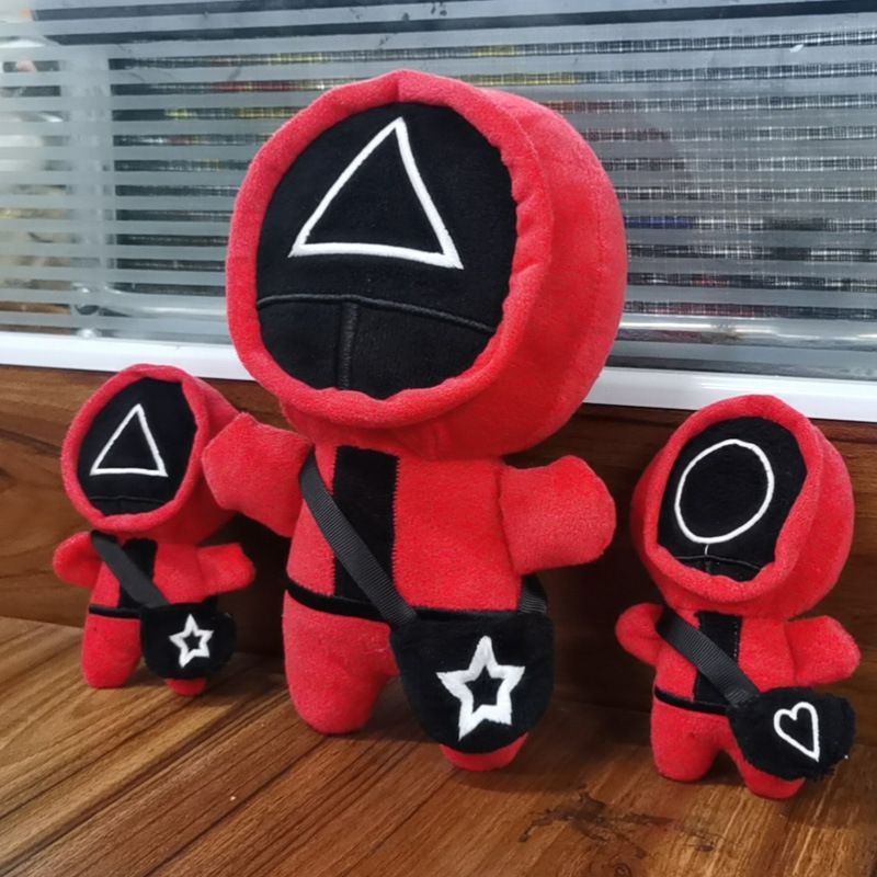 Squid Game Stuffed Dolls Round Six Red Guard Plush Toys Staff Worker ...