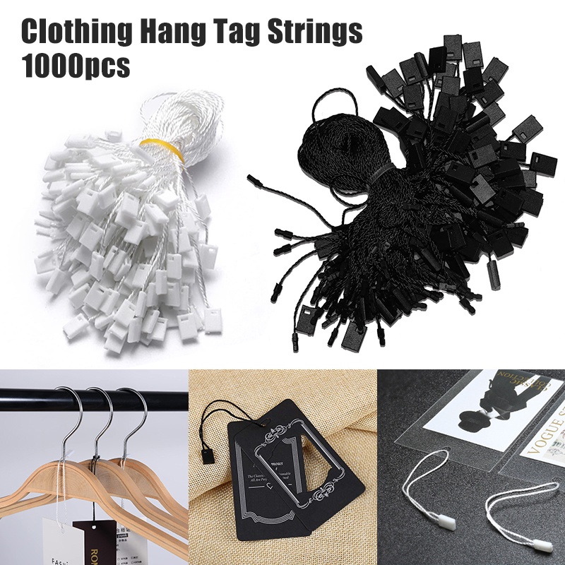 1000Pcs 7 Inch Nylon Hang Tag String for Clothes Gift Bags Price Tags ...