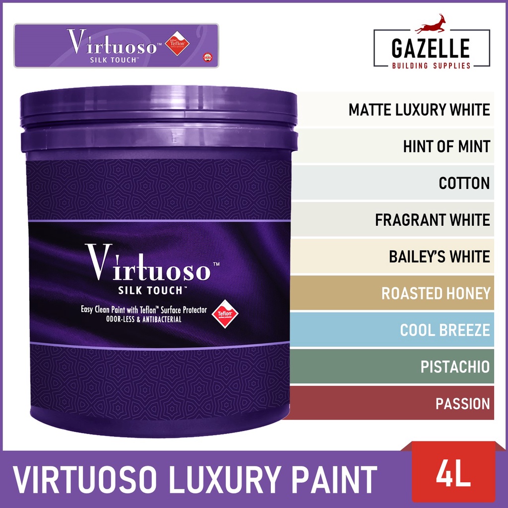 Boysen Virtuoso Odorless and Anti-Bacterial Paint with Teflon - 4L ( 9 ...