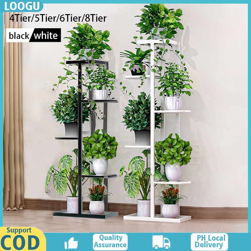 4/5/8 Tiers Plant Rack Display Shelf Plant Stand Outdoor Indoor Garden ...