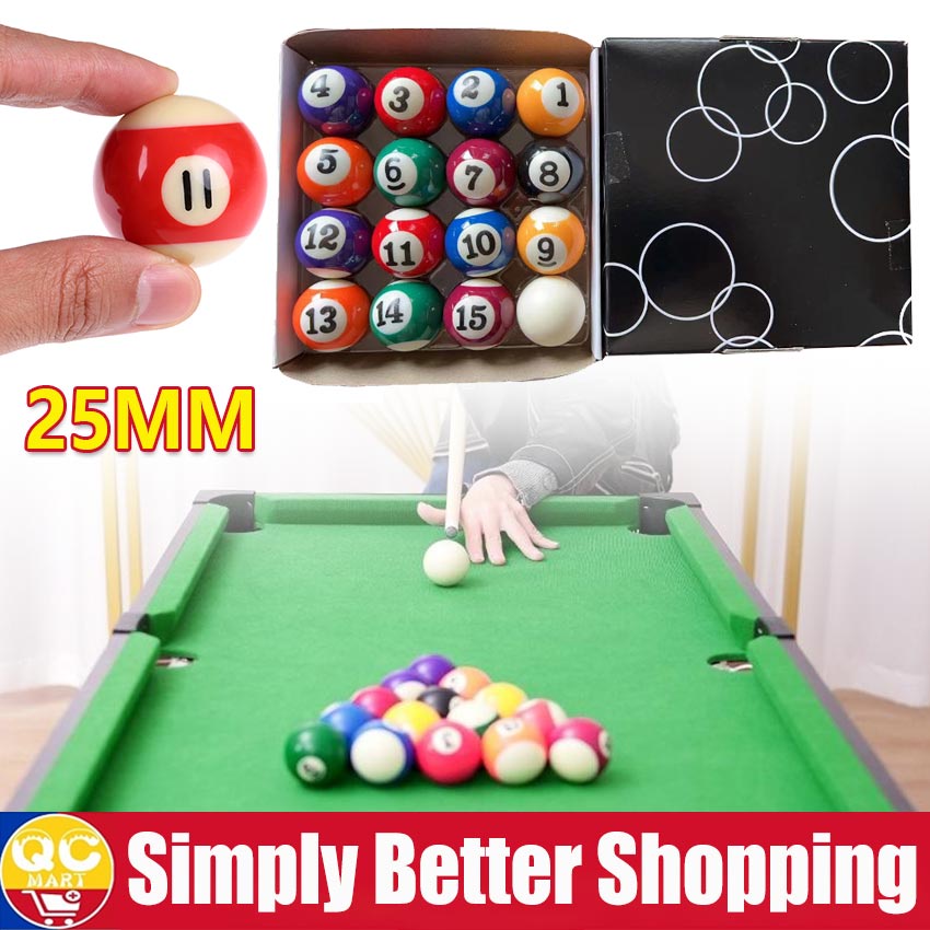 16PCS/Set Billiard Set For Children Billiards Pool 25mm Table Balls ...