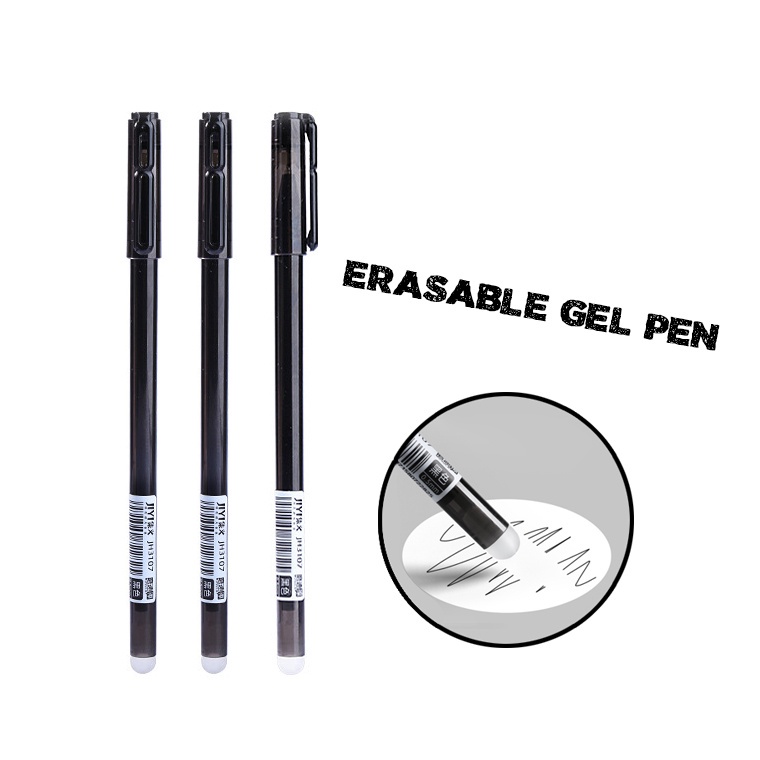 Friction Pen Erasable Ballpen with Eraser Black Refill Set 0.5mm ...