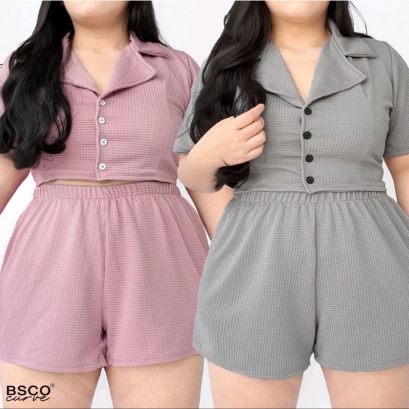 ONHAND PLUS SIZE BSCO CURVE XL-6XL ADELAINE COORDS SET! KOREAN FASHION ...