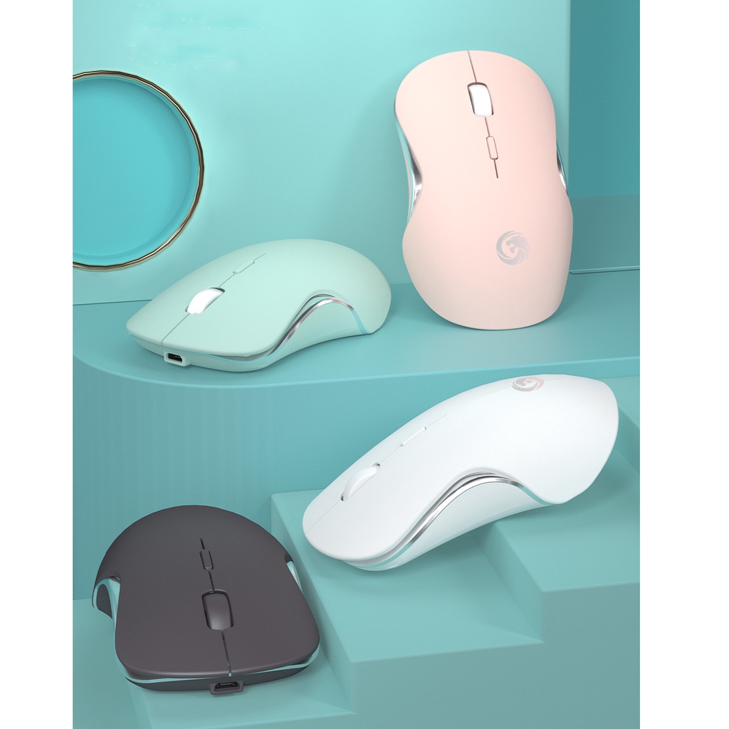 Silent Wireless Mouse Rechargeable Battery 2.4 GHz with USB Nano Receiver 1600 DPI Optical Q601 ...