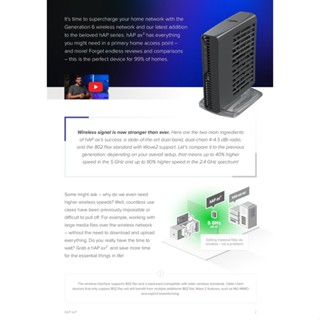 MikroTik hAP ax2 Wi-Fi 6 Managed Router - 5 Ports, Ax1800 Wi-Fi ...