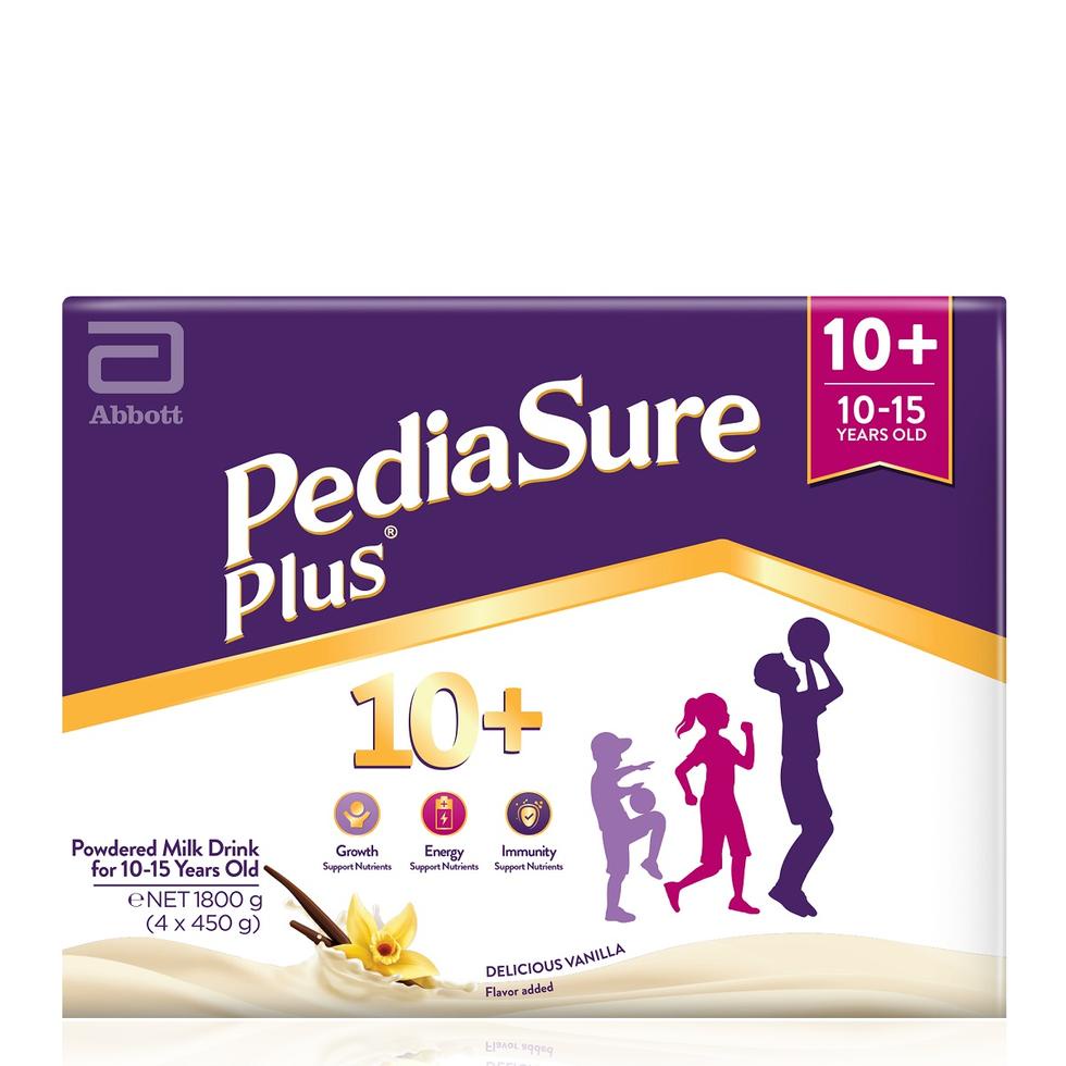 Pediasure Plus 10+ Vanilla 4X450g Powdered Milk Drink For 10-15 Years ...