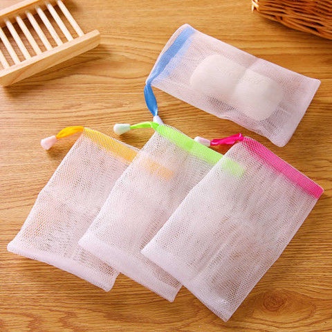 Colorful Ribbon Soap Foaming Net Bath Soap Net Soaped Glove Bubble Mesh ...