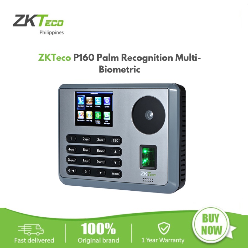 ZKTeco P160/ID/ADMS Palm Recognition Multi-Biometric T And A Terminal With Access Control ...